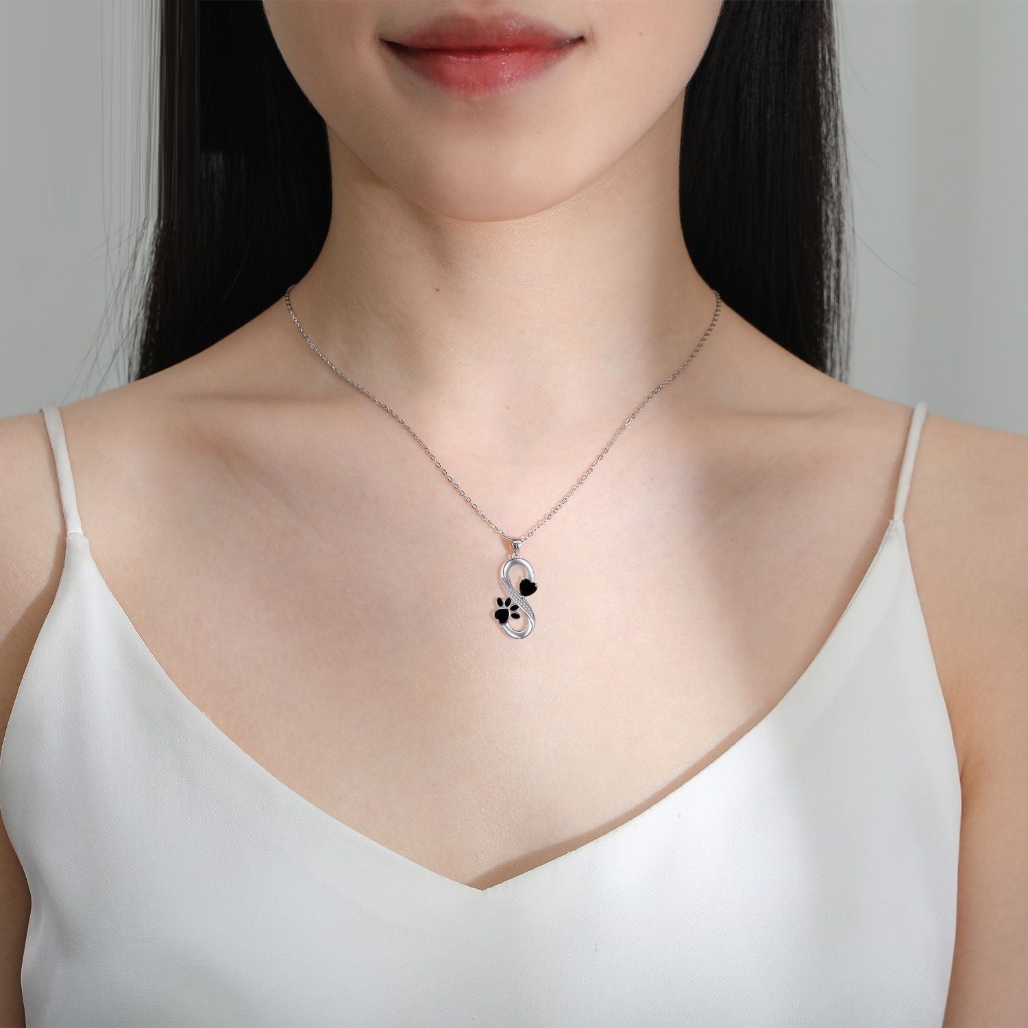 Infinite Symbol Necklace Hearts Paw Print – Olivia Sophia